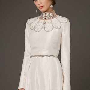 Wedding Collar//white Wedding Collar//handmade Collar//lace Collar ...