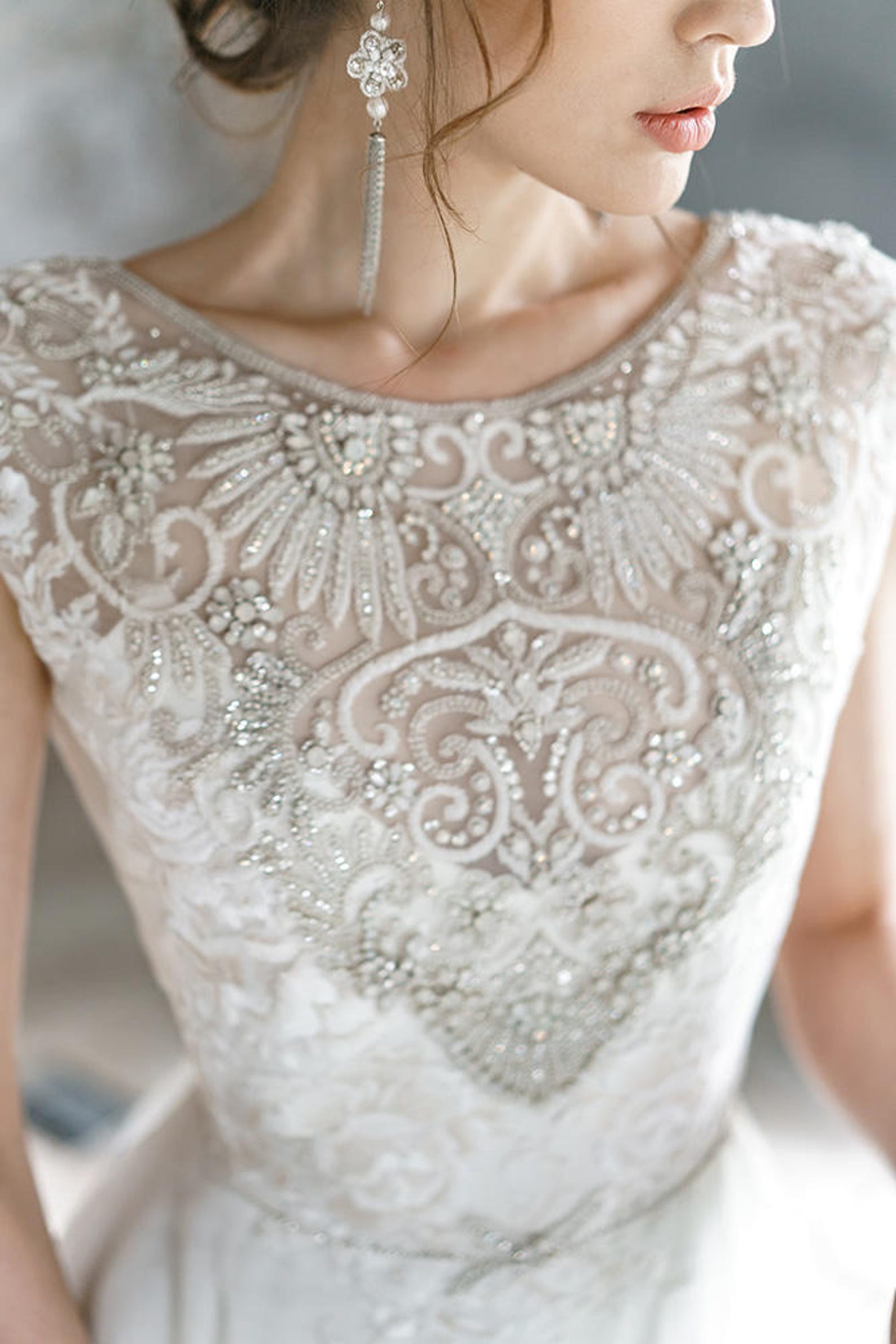 Embroidered Wedding Dress Delicate Lace Tulle Brautkleid Lace | Etsy