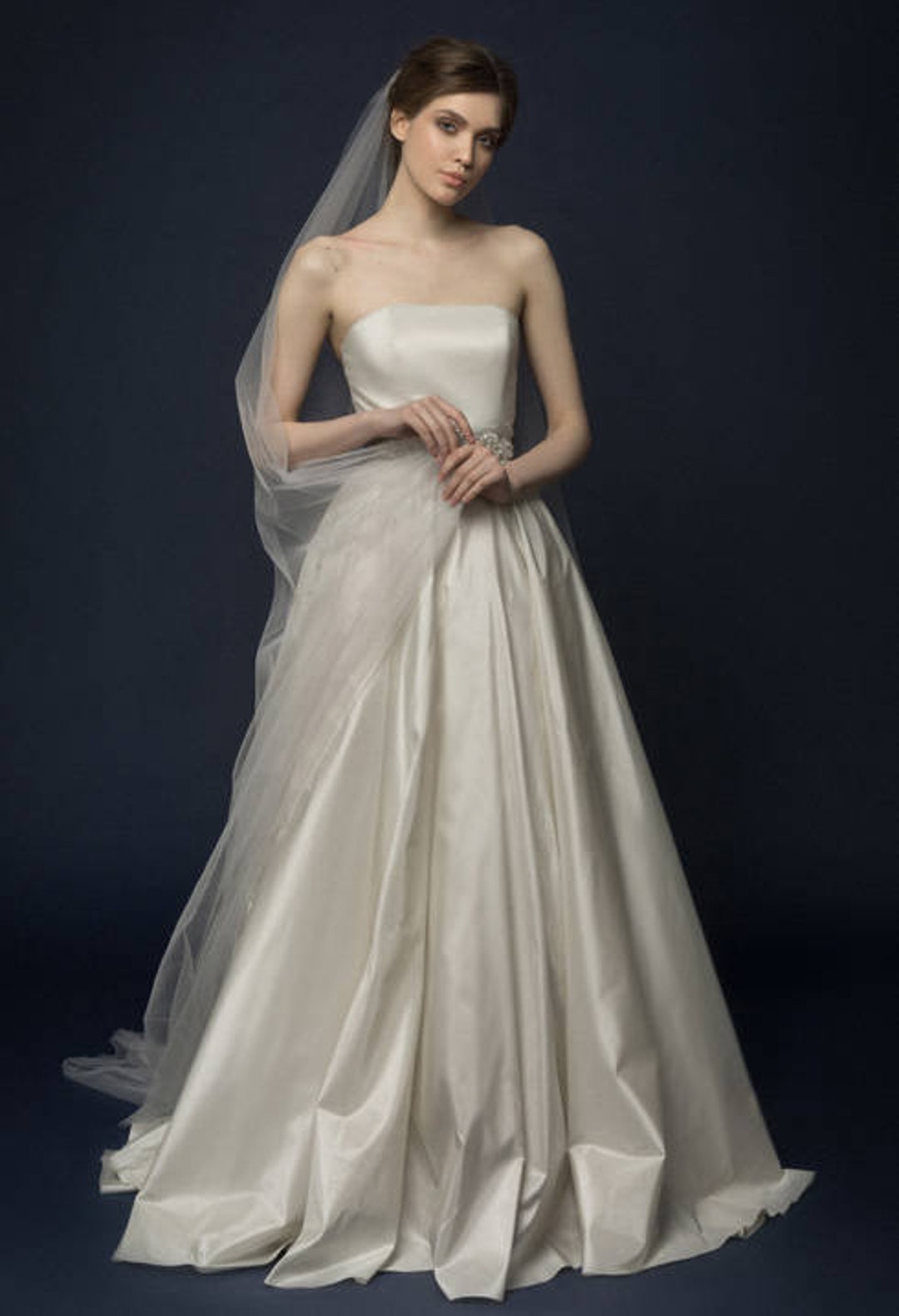 Silk Wedding Dress/ Filona - Etsy