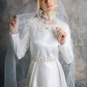 Wedding Collar//white Wedding Collar//handmade Collar//lace Collar ...