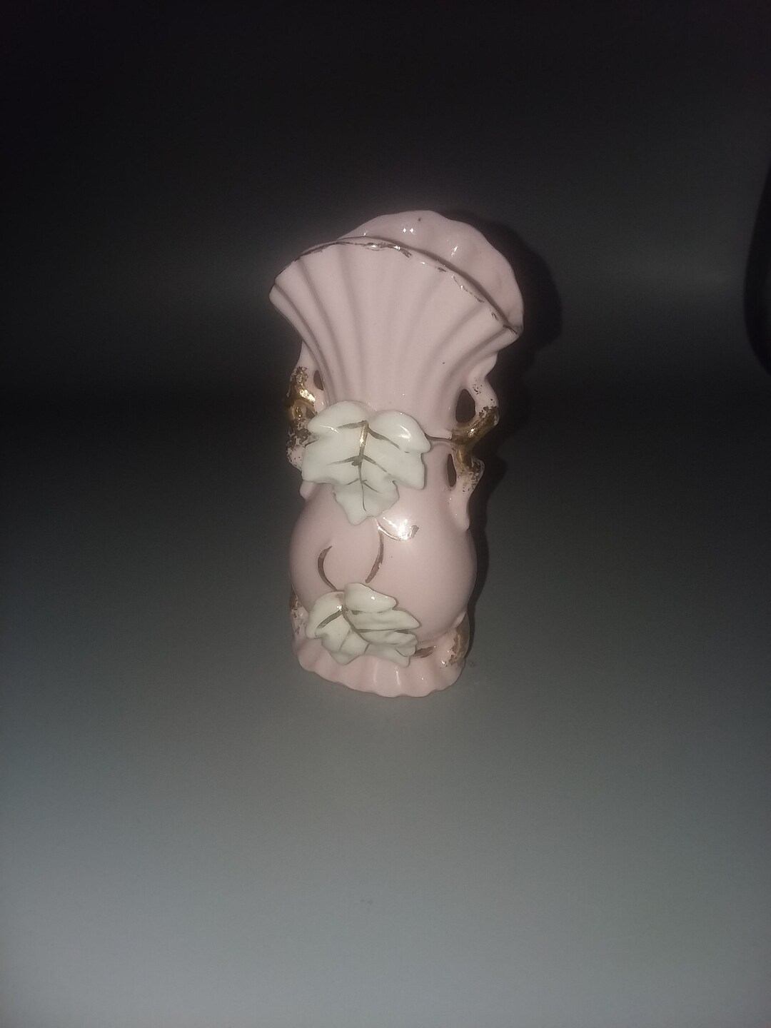 Pink Ceramic Vase With Attached Leaves - Etsy