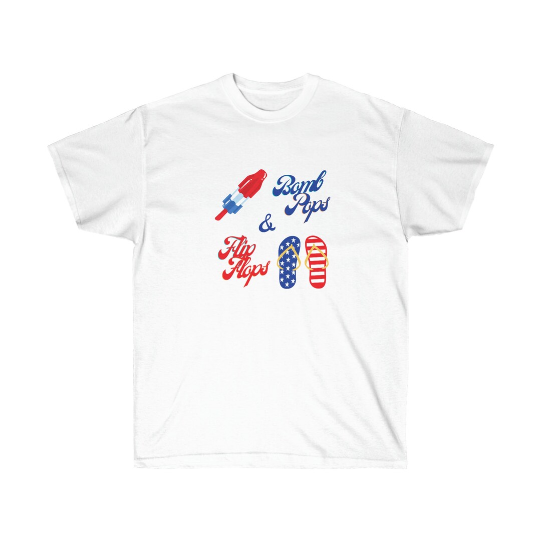 Unisex Ultra Cotton Tee Bomb Pops and Flip Flops - Etsy