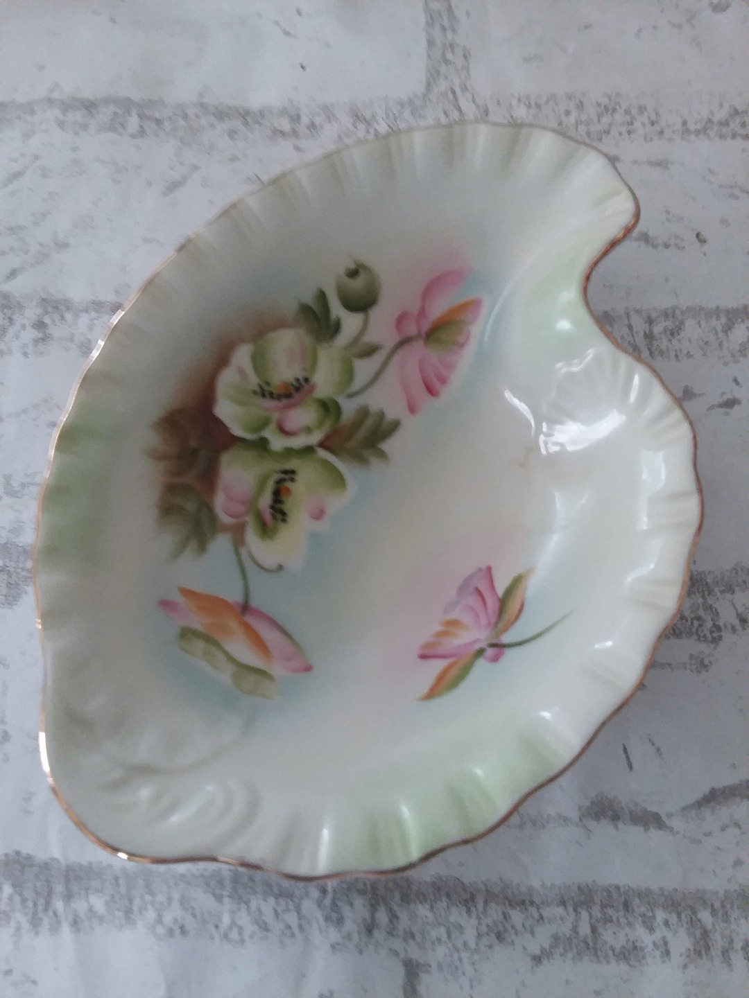 Lefton to a Wild Rose 7 Inch Nut Dish - Etsy