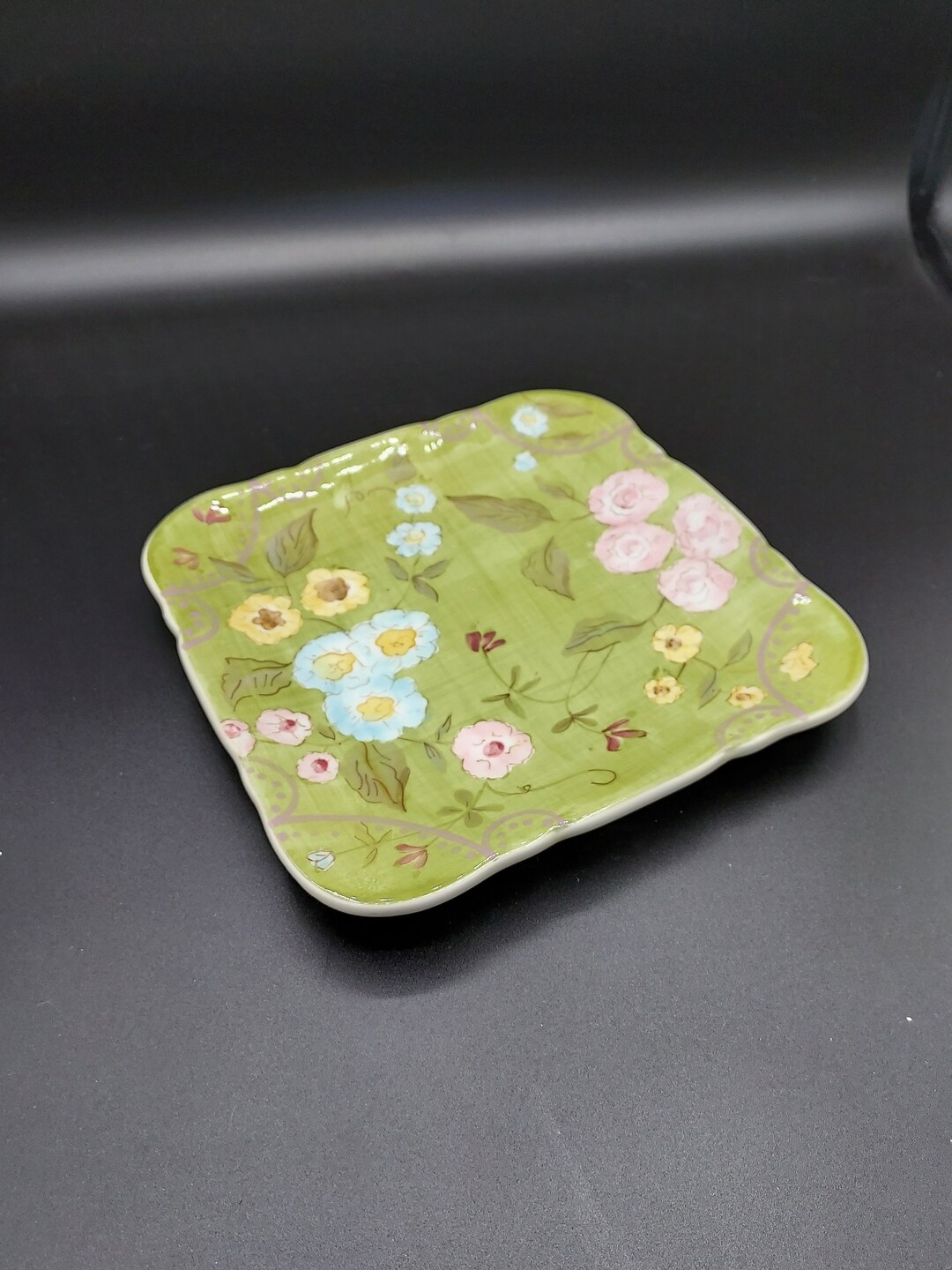 Tracy Porter Hand Painted 8 Inch Square Plate - Etsy