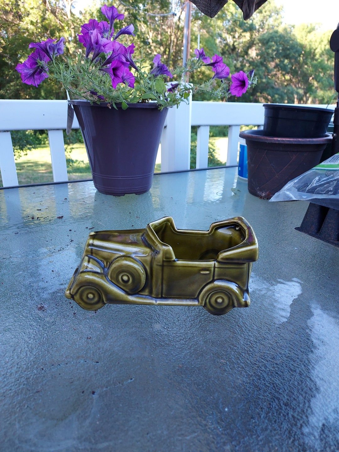Olive Green Floraline Car Planter - Etsy