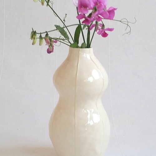 White Vase Ceramic. Simple Modern Pottery. Anniversary Gift - Etsy