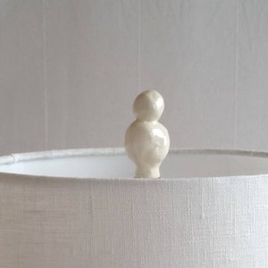 Lamp Finial Pair. White Ceramic Lampshade Hardware - Etsy
