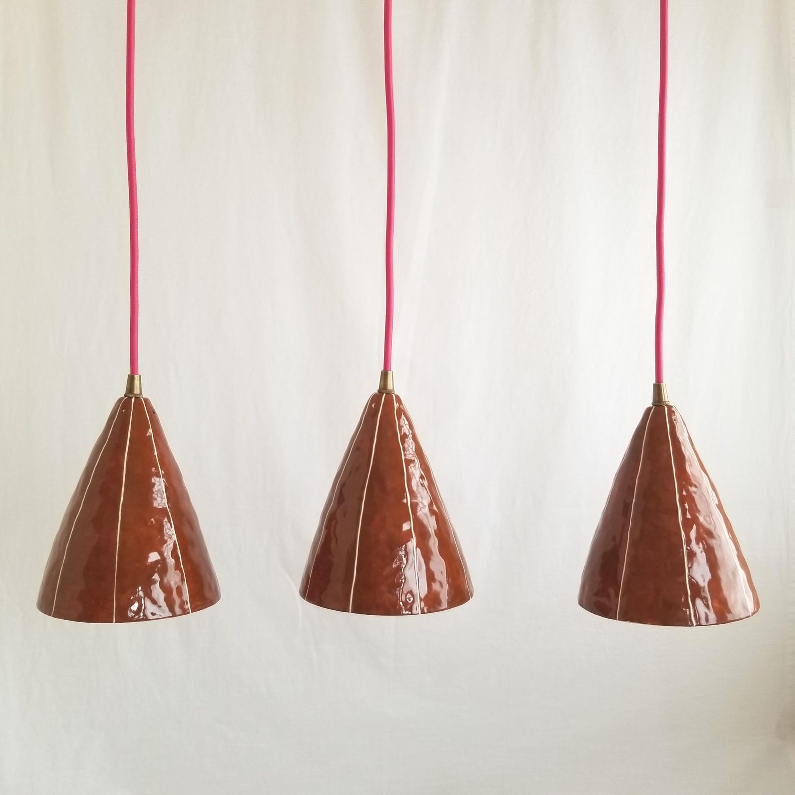 Small Ceramic Pendant Light. Kitchen Island Lighting. White or Custom ...