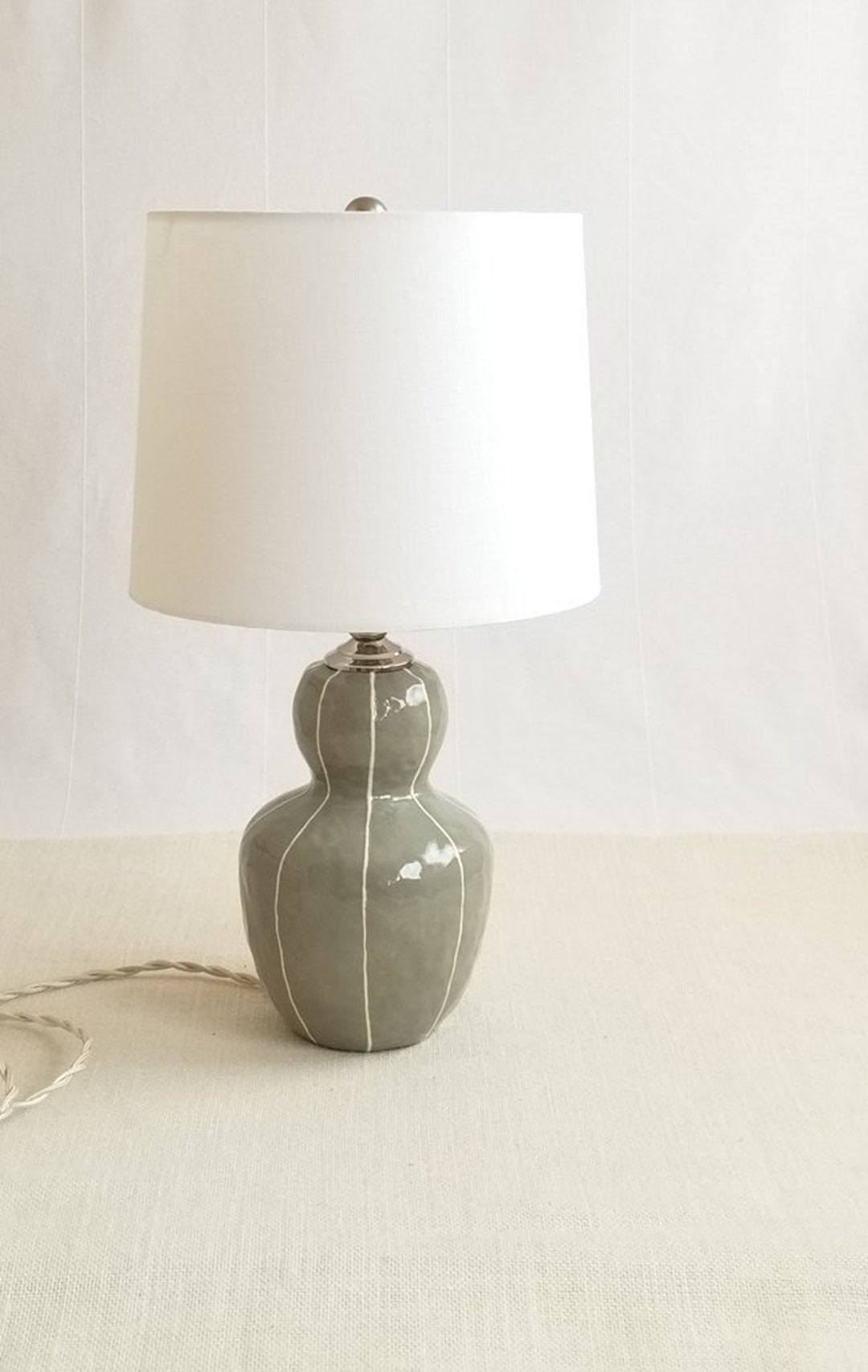 Small Ceramic Lamp. Unique Bedside Table Lighting. Handmade Home ...