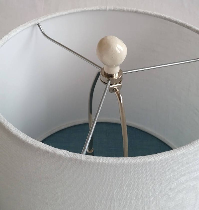 Pair of Lamp Finials. Simple White or Metallic Black. Decorative ...