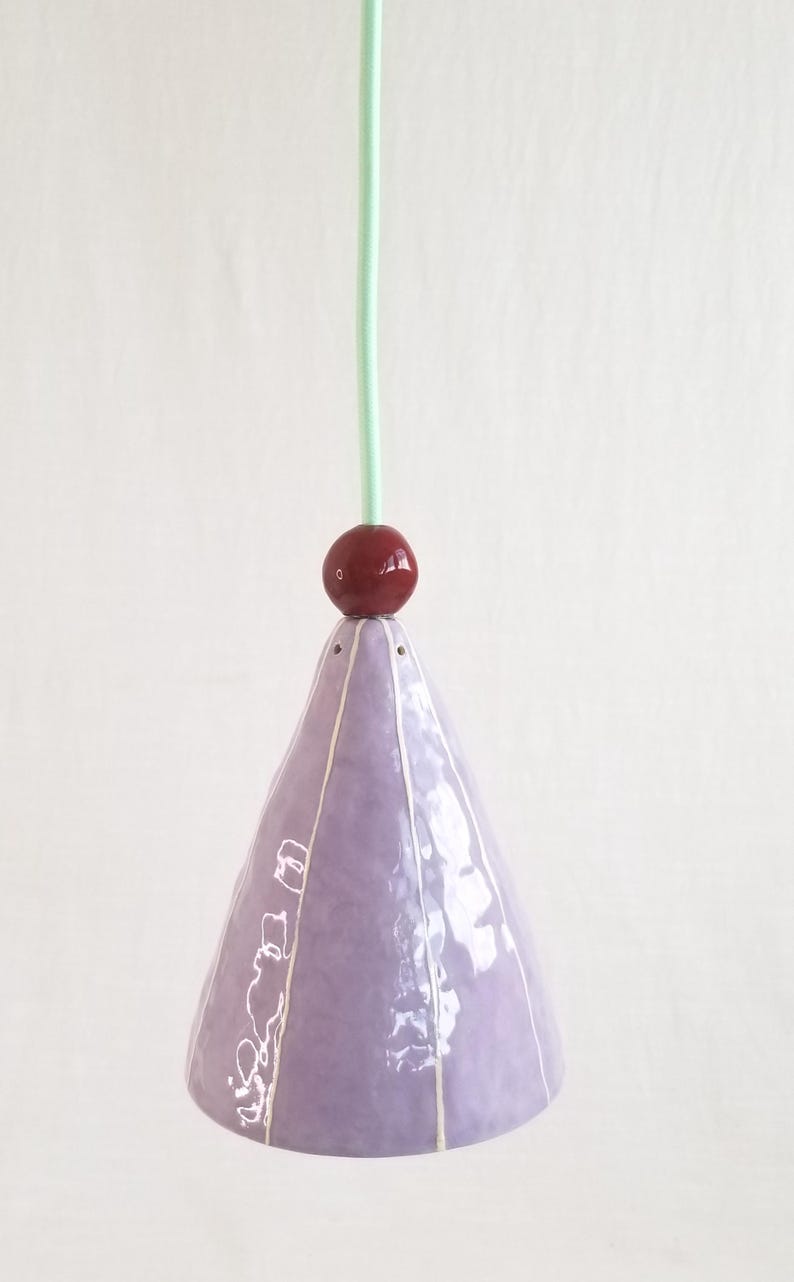Small Handmade Ceramic Pendant Light. Cozy Bedroom Decor - Etsy