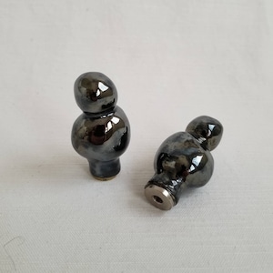 Lamp Finial Pair. White Ceramic Lampshade Hardware - Etsy