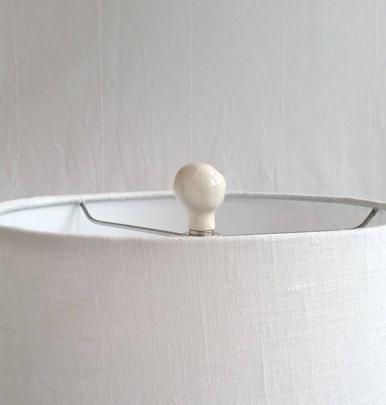 Pair of Lamp Finials. Simple White or Metallic Black. Decorative ...