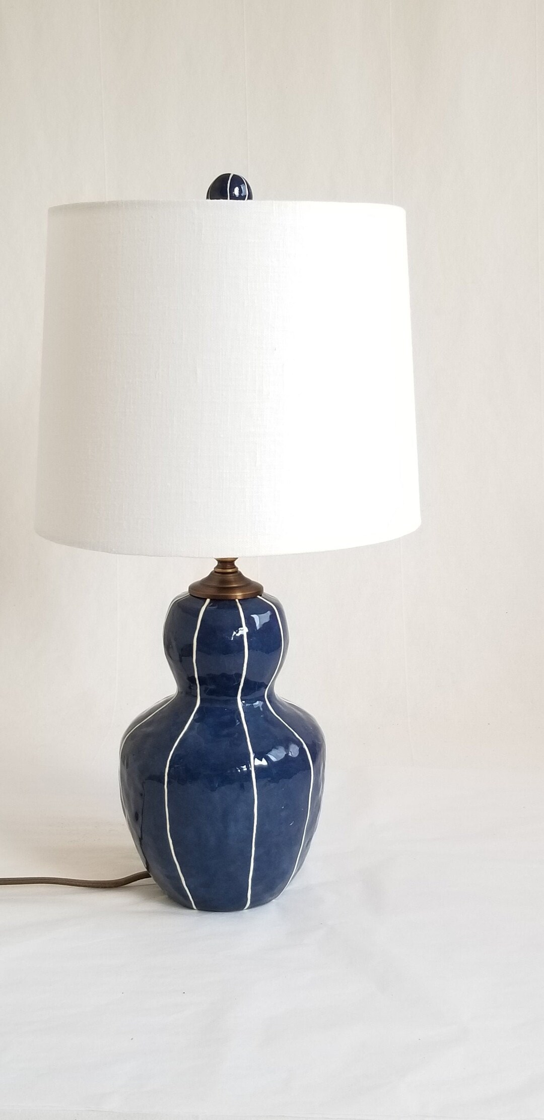 Small Ceramic Lamp. Bedside Table Lighting or Office Update - Etsy