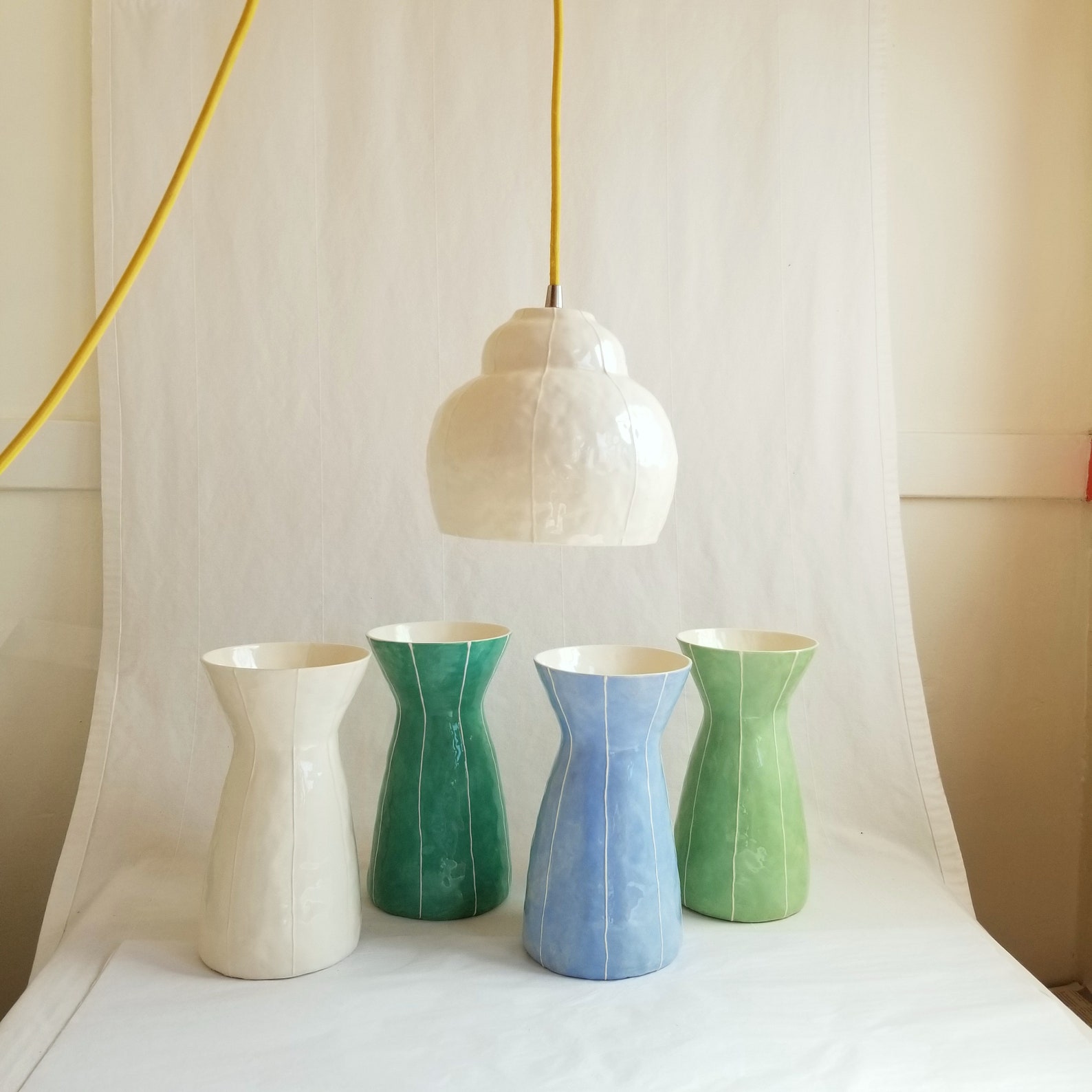 Pendant Light. Ceramic Plugin Chandelier Lamp. Kitchen Bar Lighting - Etsy