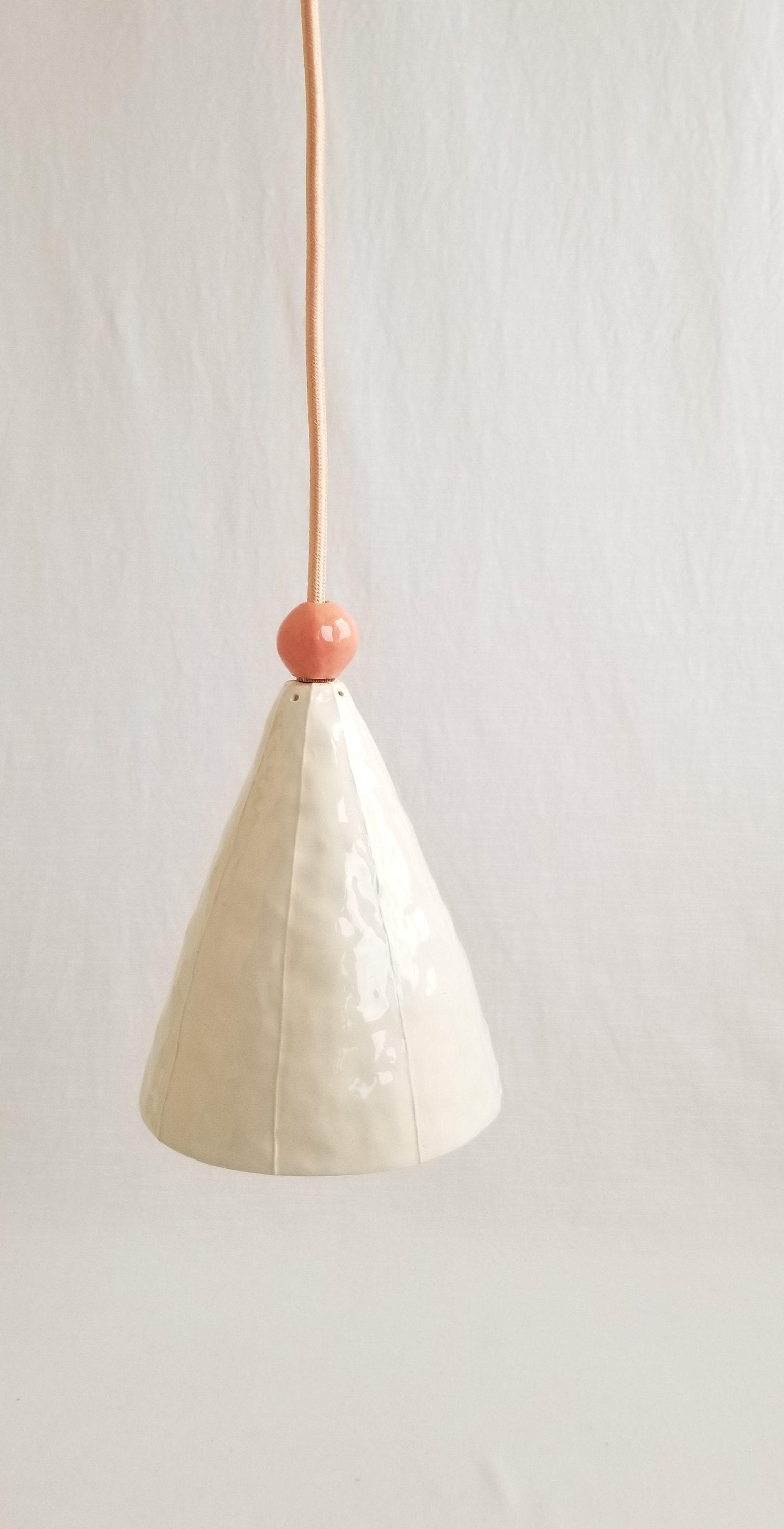 Small Handmade Ceramic Pendant Light. Cozy Bedroom Decor - Etsy
