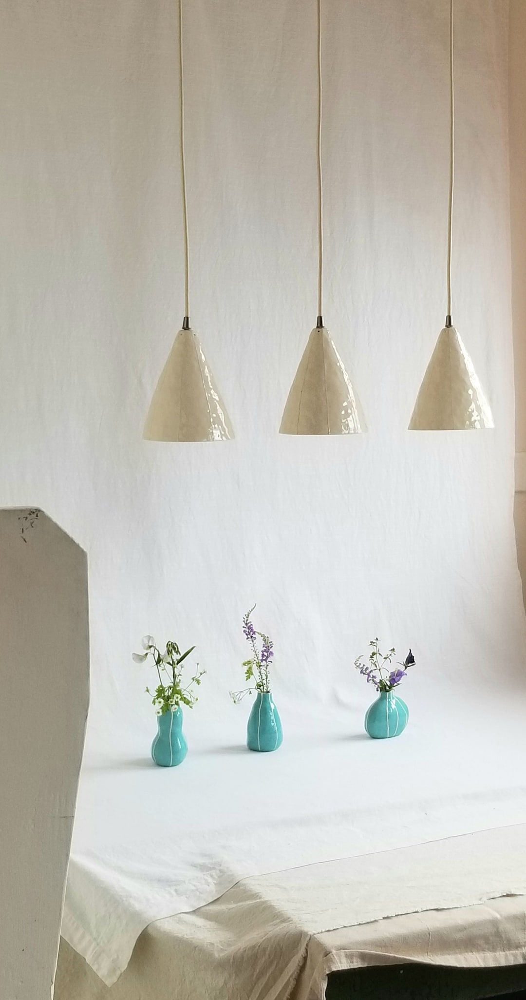 Small Ceramic Pendant Light. Kitchen Island Lighting. White or Custom ...