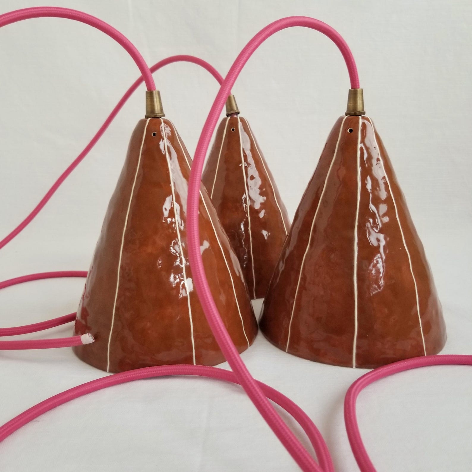 Small Ceramic Pendant Light. Kitchen Island Lighting. White or Custom ...