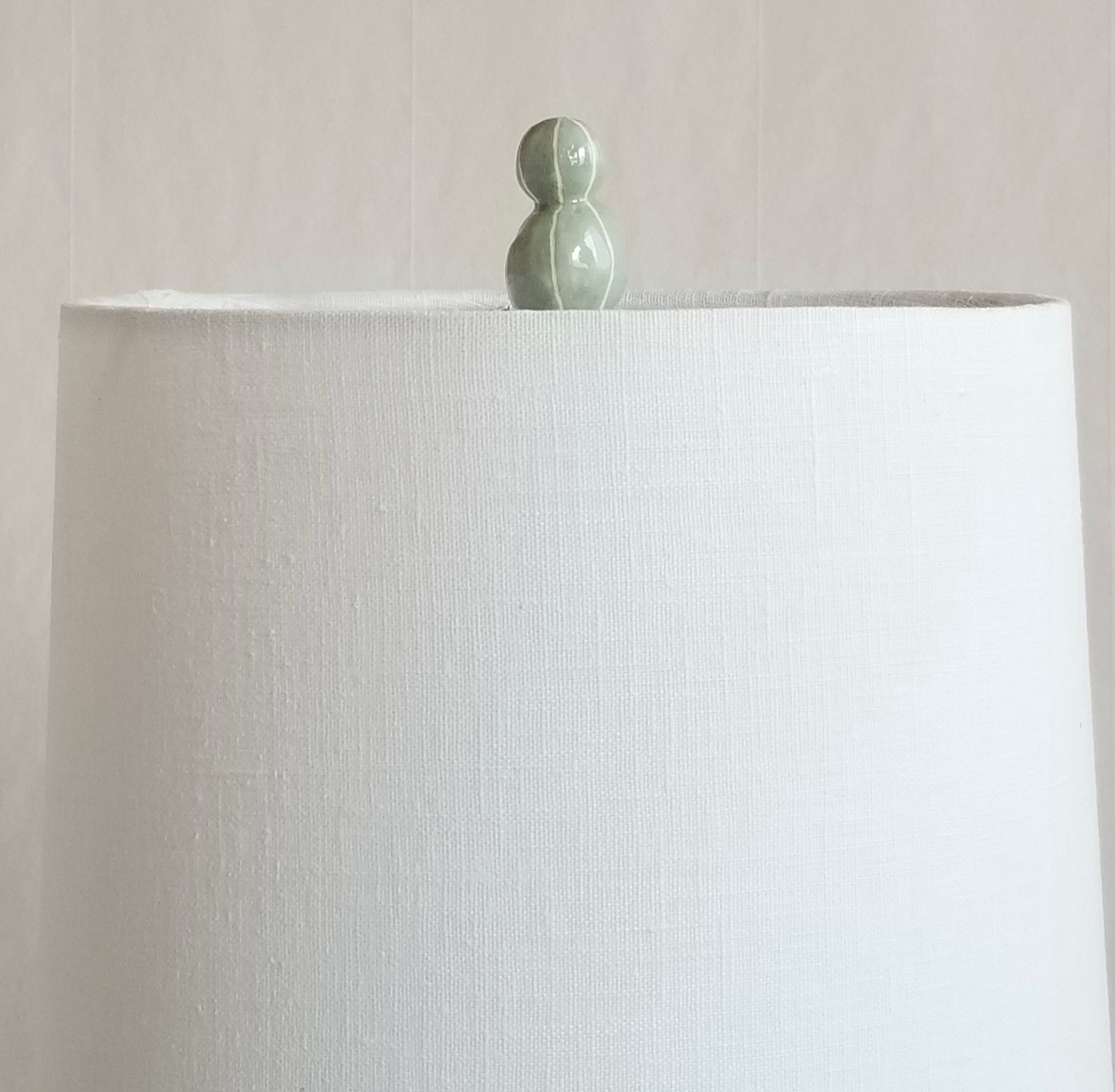 Small ceramic lamp. Bedside table lighting or office update | Etsy