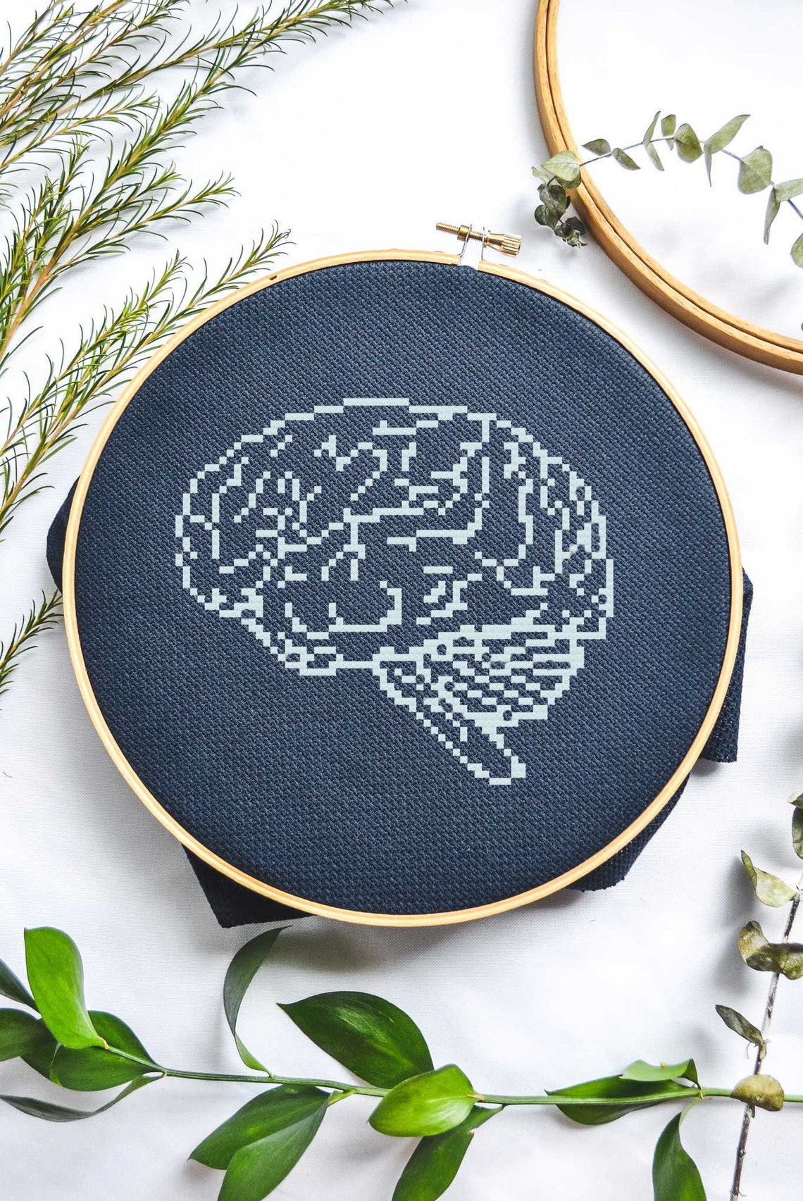 Anatomical Brain Cross Stitch - Etsy