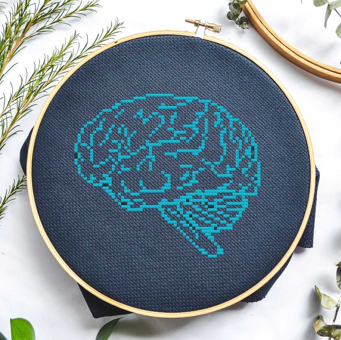 Anatomical Brain Cross Stitch - Etsy