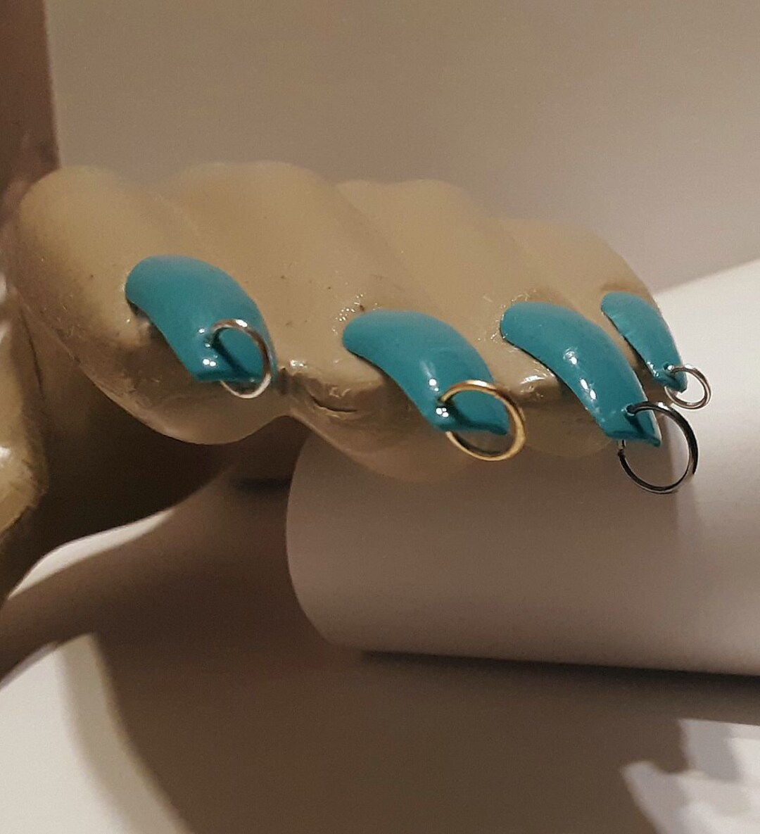 Pierced Fingernail Seamless Hoops in Gold or Silver or Gunmetal ...