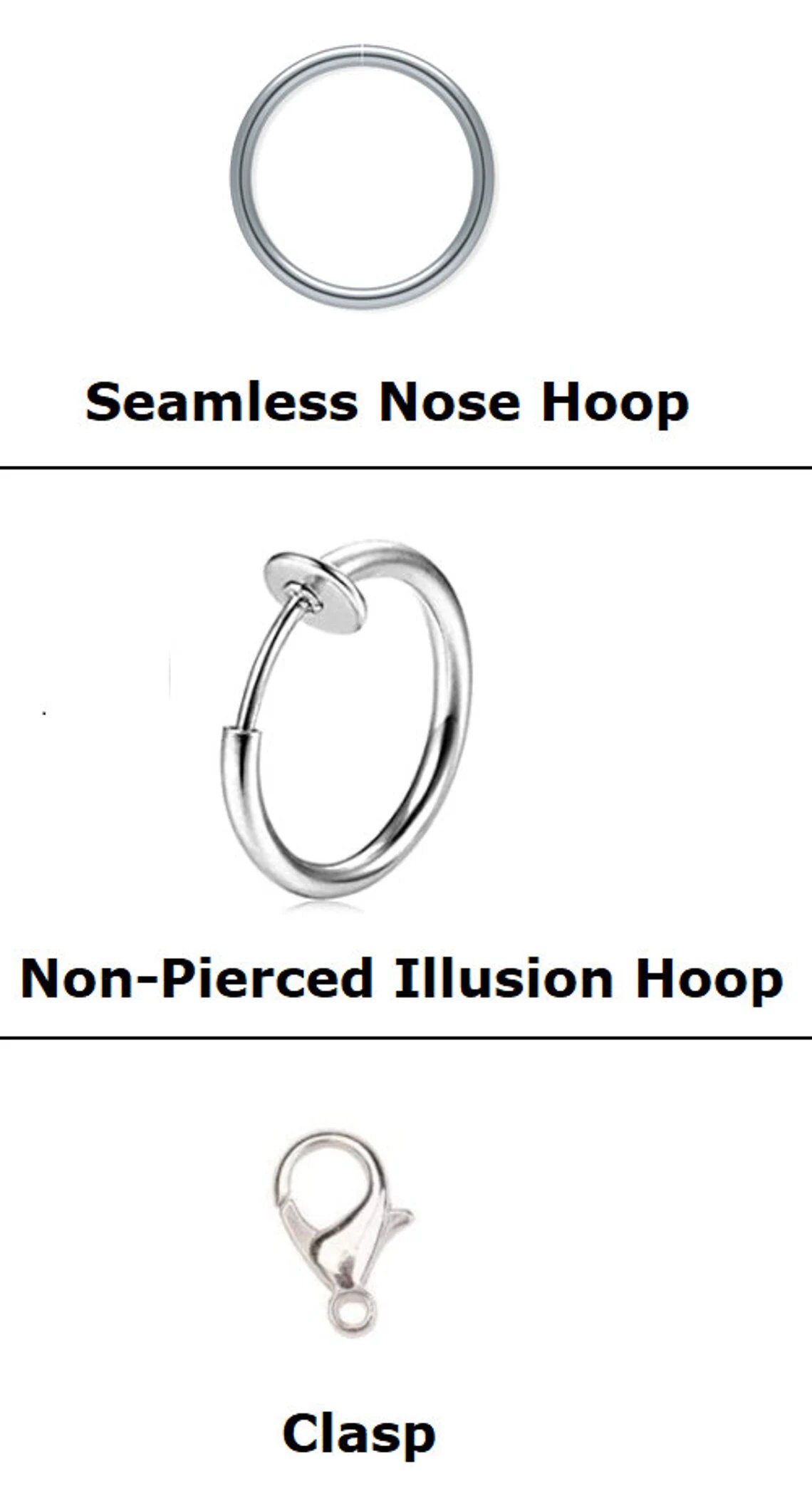 Spiked Barb Silver Nose Chain - Etsy