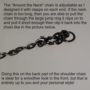 Mixed Metal Spiked Shoulder Chain Necklace Also Available in Solid ...