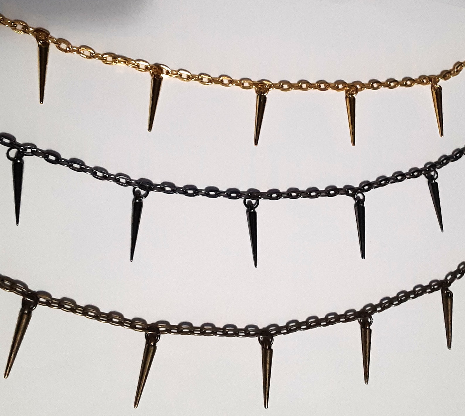 Spiked Single Chain With 4 Color Options Canvas High-top Shoe - Etsy