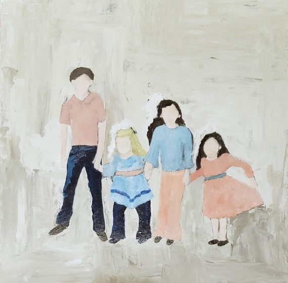 Family Portrait Painting Abstract