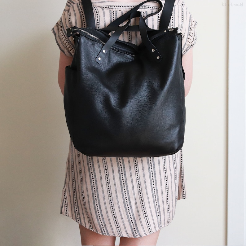 Lamb Leather Phoenix Backpack Black Leather Backpack - Etsy