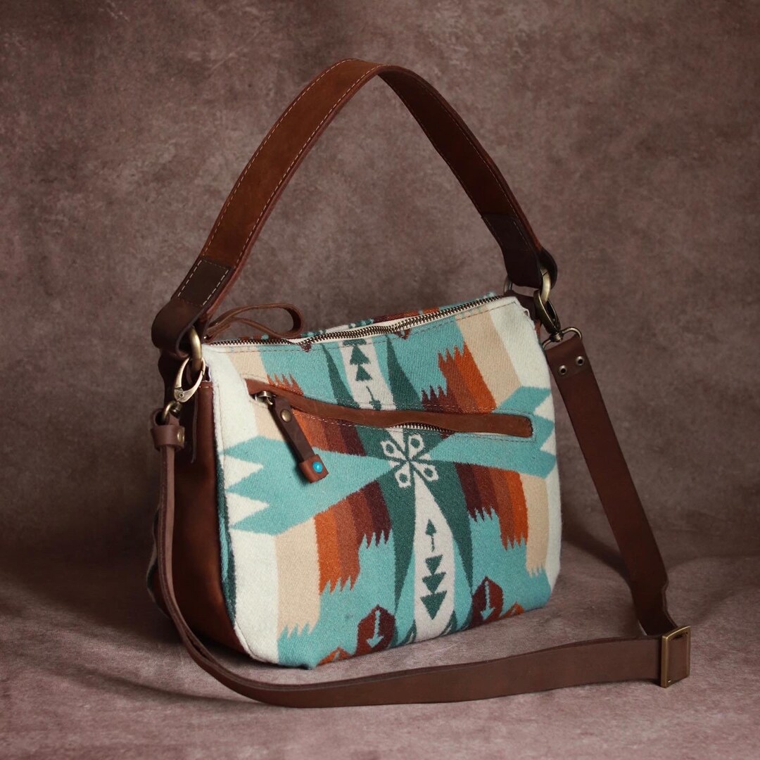 757 Bag in Pendleton and Vintage Brown, Hobo Bag, Hobo Crossbody Bag - Etsy