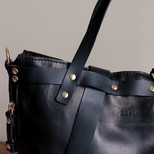 Lamb Leather Phoenix Backpack, Black Leather Backpack, Convertible ...