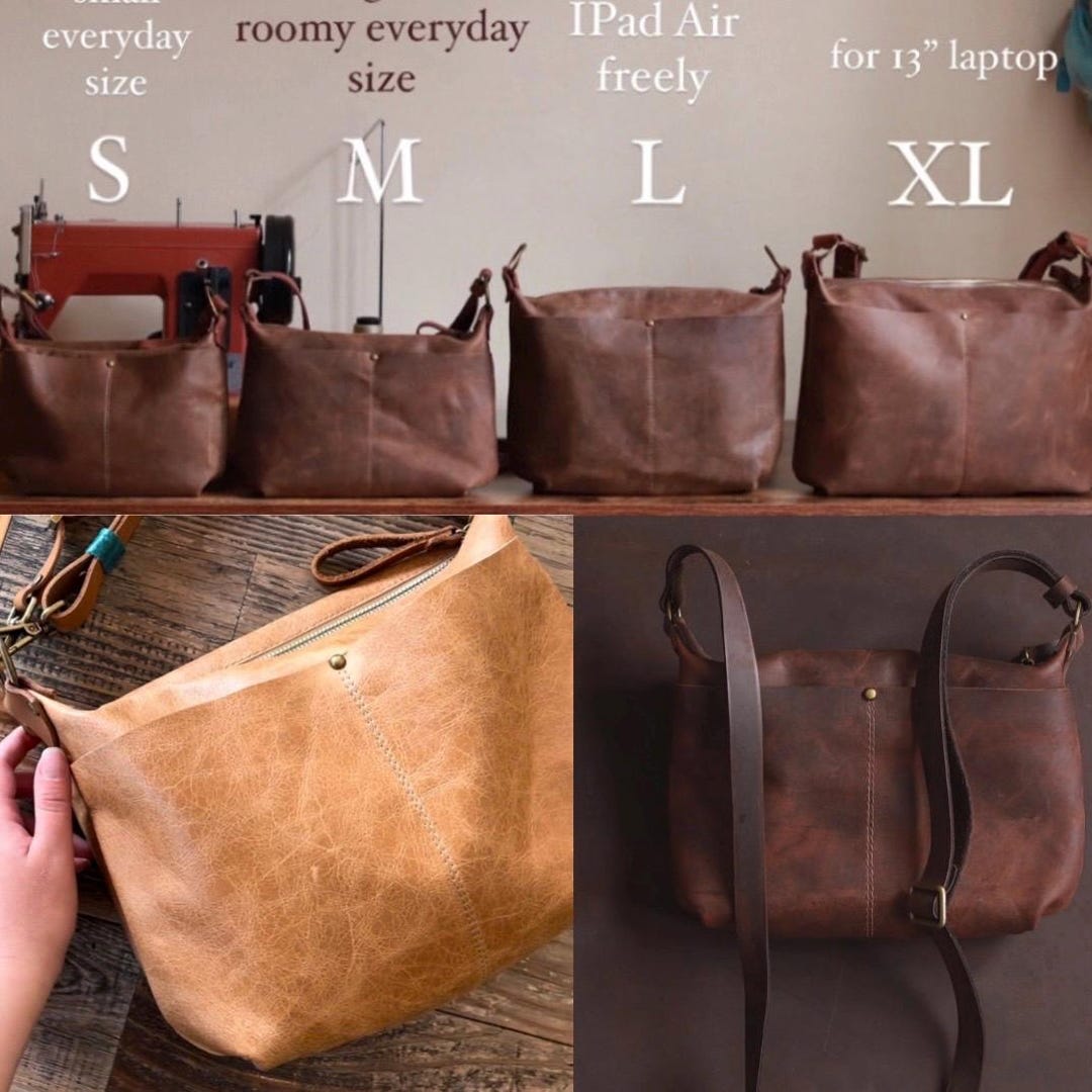 Leather Bag Sewing Pattern PDF + Video Tutorial Borla S-XL Sizes - Etsy