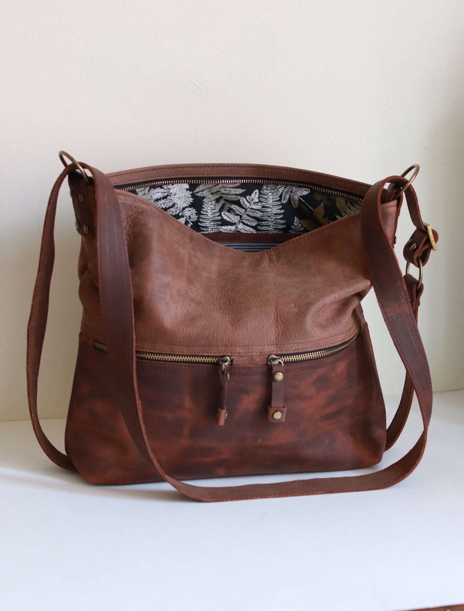 Brown Crossbody Bag Brown Leather Purse Convertible Backpack | Etsy