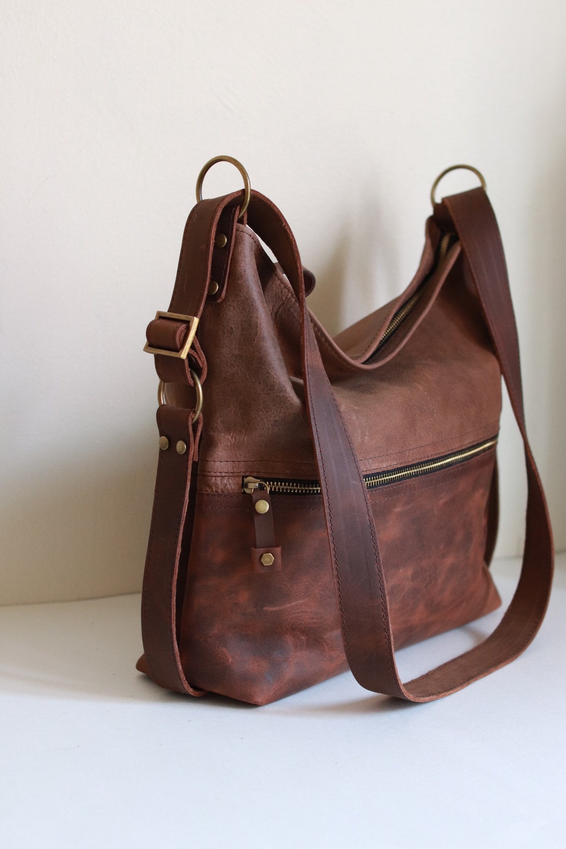 Brown Crossbody Bag Brown Leather Purse Convertible Backpack - Etsy