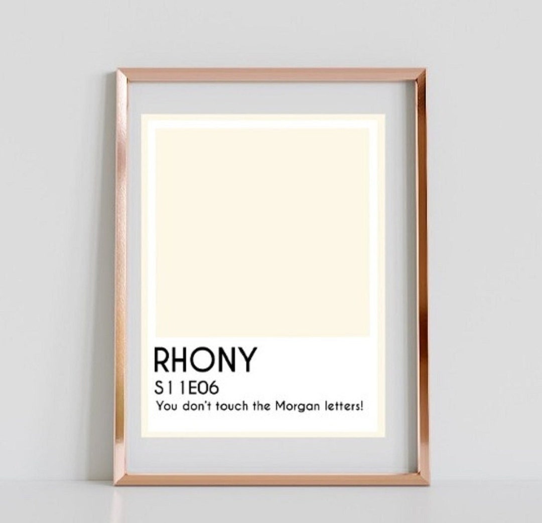 RHONY - Don't Touch the Morgan Letters - Digital Art Print - Etsy