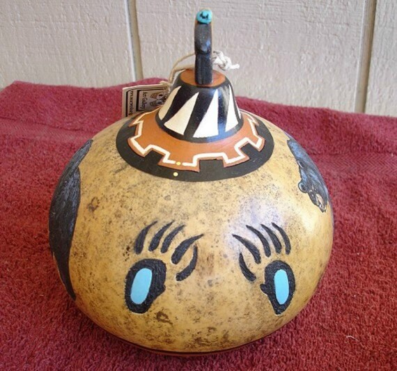Gourd Native American Black Bear Pot - Etsy