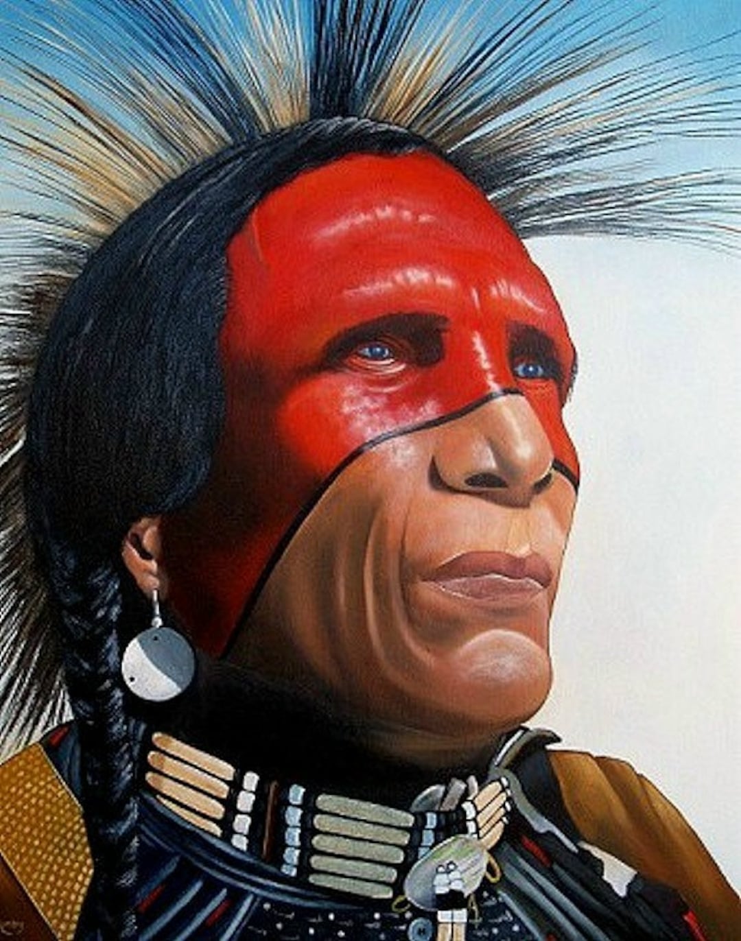 Oil Painting, Native American Sioux - Etsy