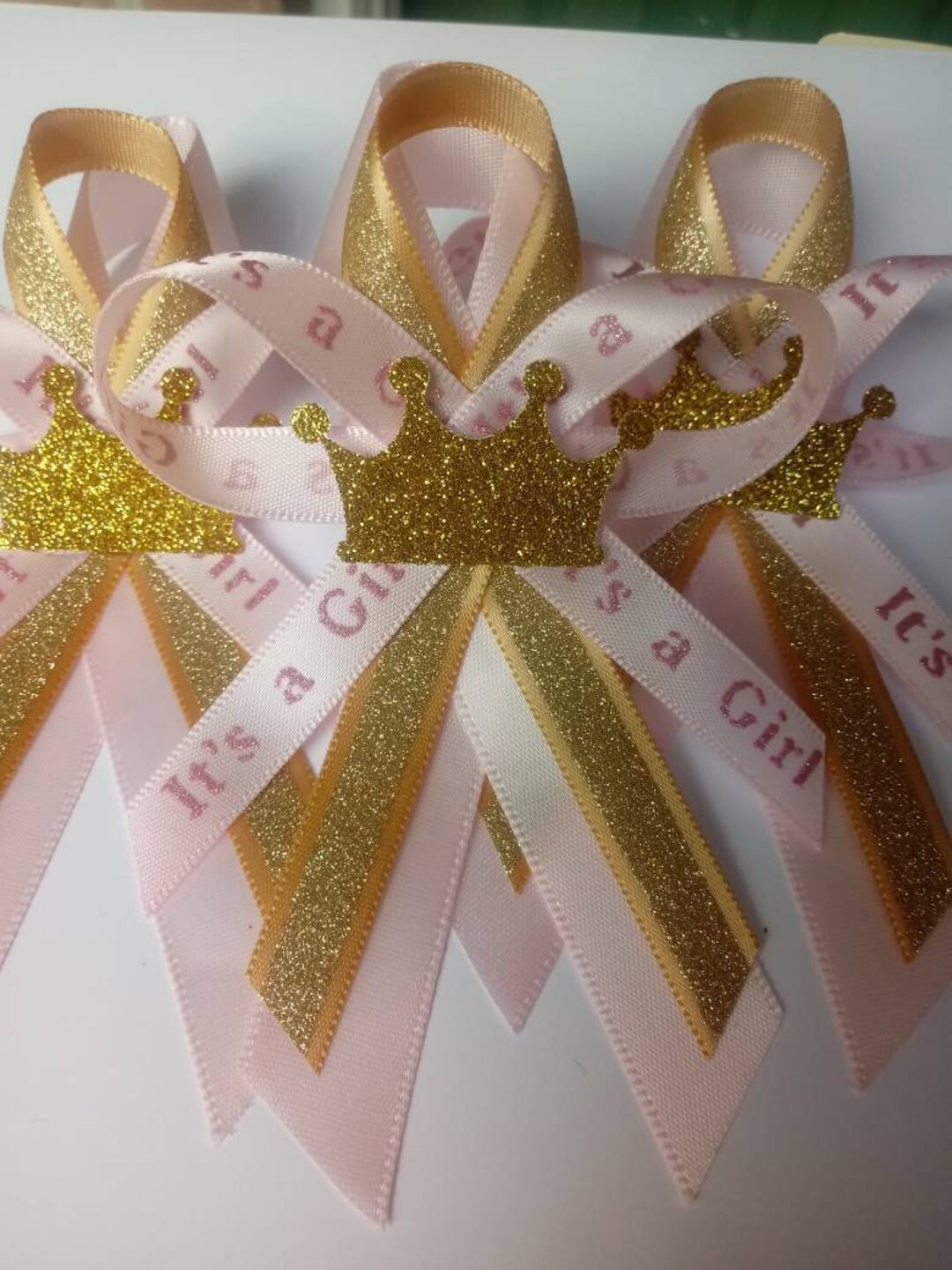 Pink and Gold Crown Guest Pins 12 Ct - Etsy
