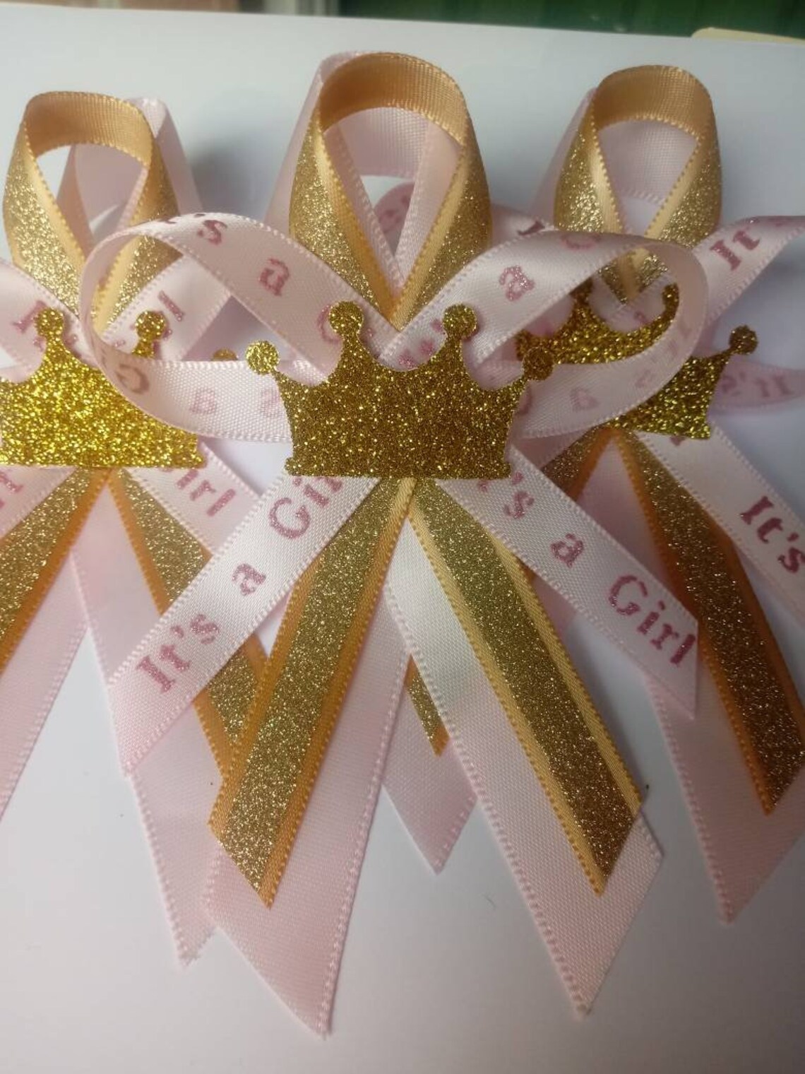 Pink and Gold Crown Guest Pins 12 Ct - Etsy