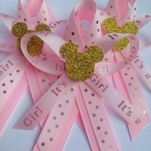 Pink and Gold Minnie Mouse Guest Pins - Etsy