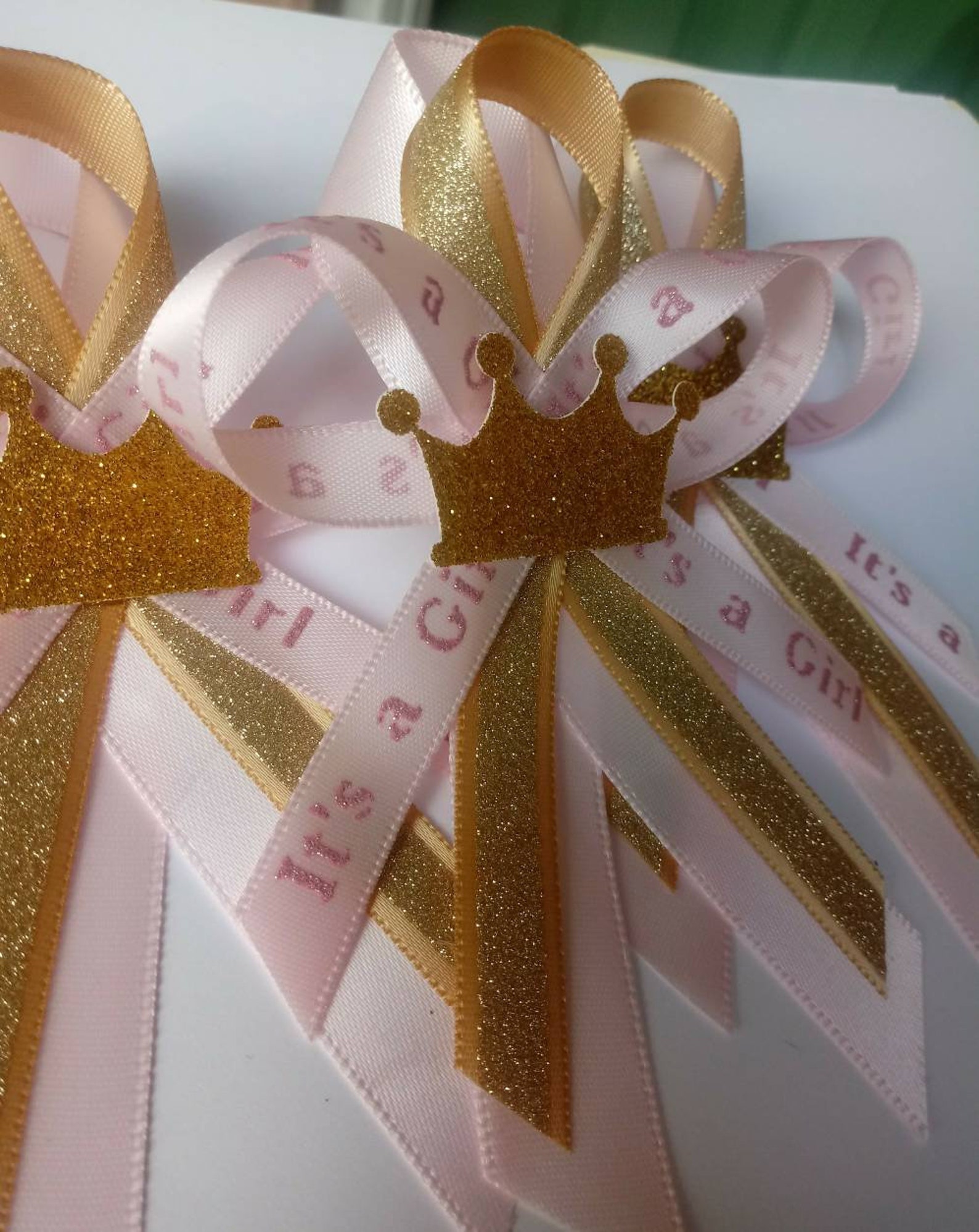Pink and Gold Crown Guest Pins 12 Ct - Etsy