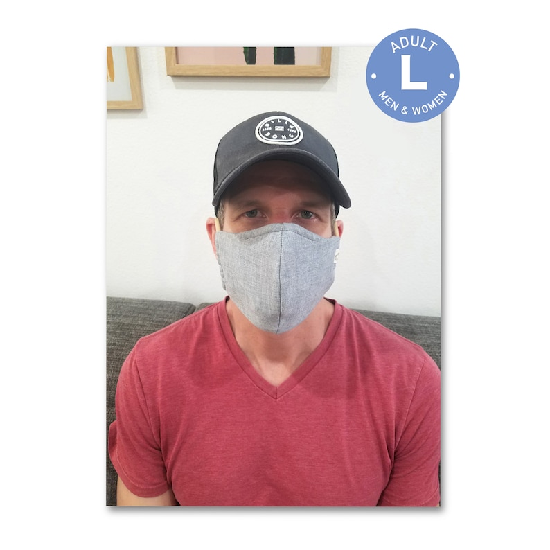 Organic Cotton Face Mask With Filter Pocket and Nose Wire - Etsy