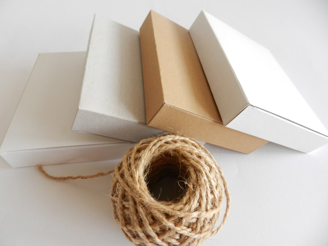 40 Card Stock Gift Boxes I Kraft, White, Grey Card Stock Gift Boxes I ...