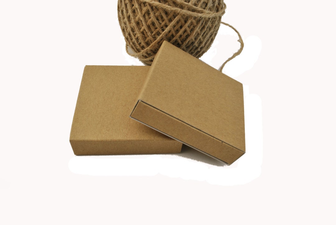90 Kraft Slider Boxes: Small Square Gift Boxes (2.56x2.56x0.6") - Etsy