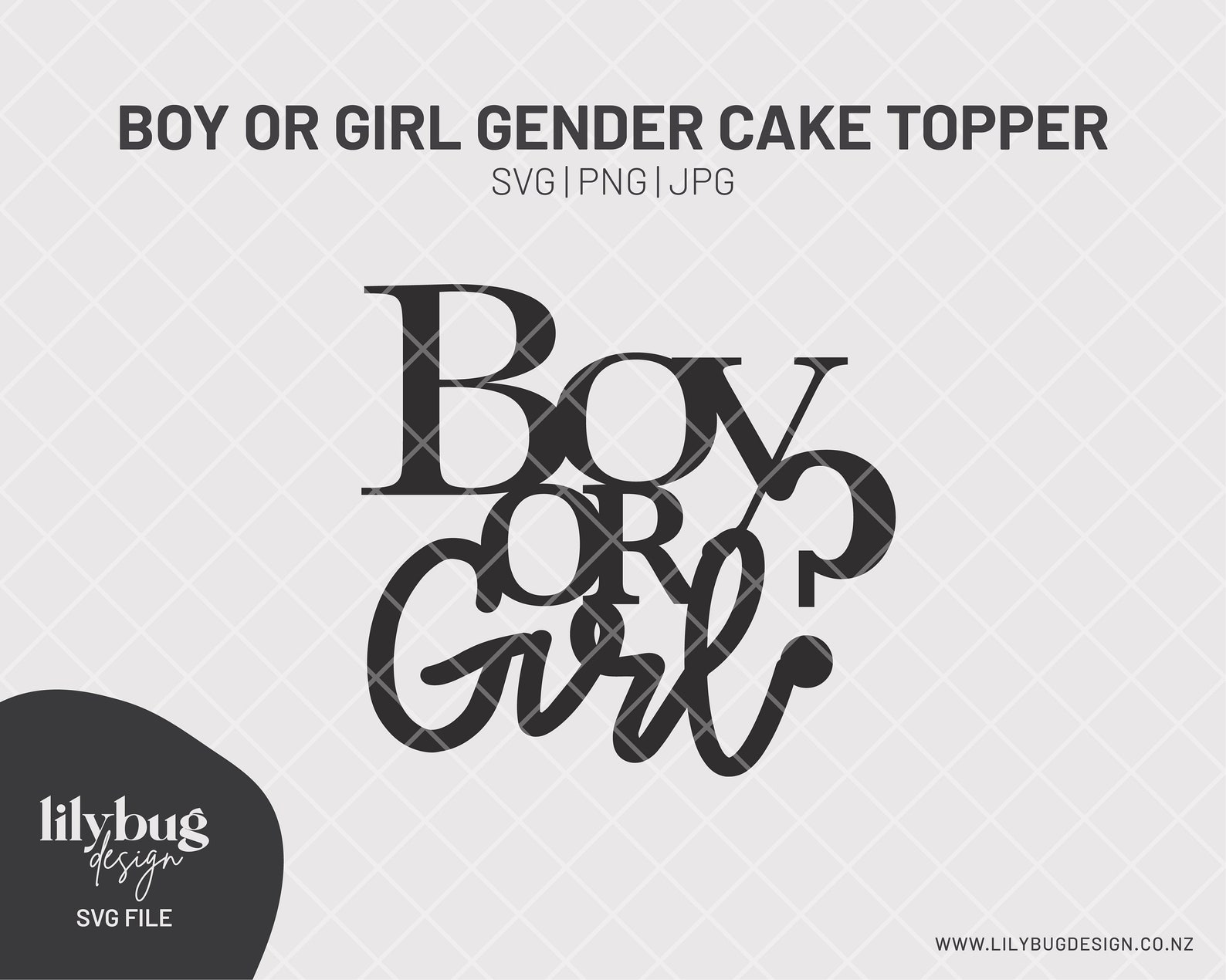 Boy or Girl? - Cake Topper SVG JPG PNG Files - Etsy Canada