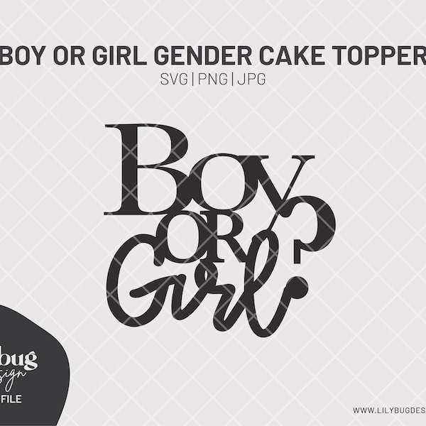 Boy or Girl Topper Png - Etsy