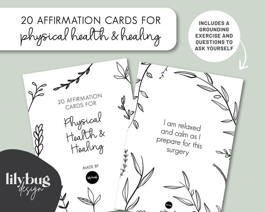 Affirmation Cards for Physical Health and Healing After Surgery ...
