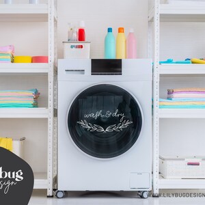 Wash and Dry Washing Machine Laundry Label Set, Washing Machine, Dryer ...